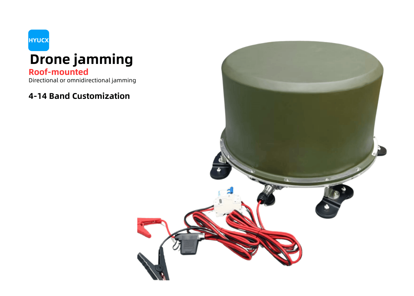 Hood Type Vehicle Mounted Jammer Signal Jammers For Cars 28V DC 1100W ...